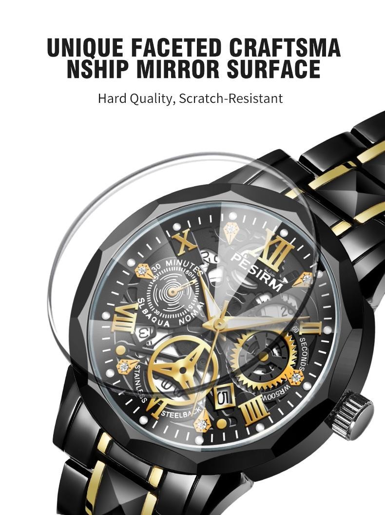 [ 100% Waterproof ] POSHI PESIRM Men's Quartz Watch Gift With Free Box ...