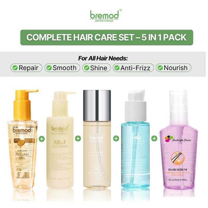 Bremod Hair Serum Collection – 5 Types | Argan, Camellia, 10-In-1, Sunbright, WELL 50Ml–210Ml ...