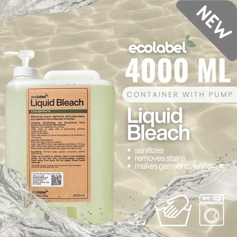 Concentrated & Undiluted Liquid Bleach For White Garments WITH PUMP ...