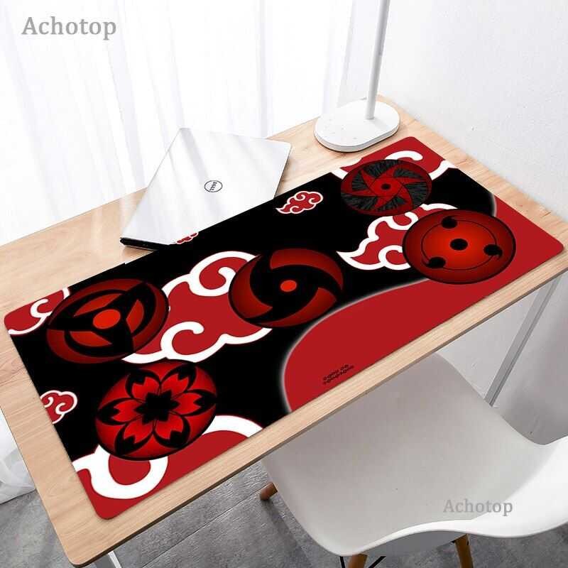 Black Large Pad Anime Mat Computer Mouse Mats Gamer Slipmat Mousepad ...