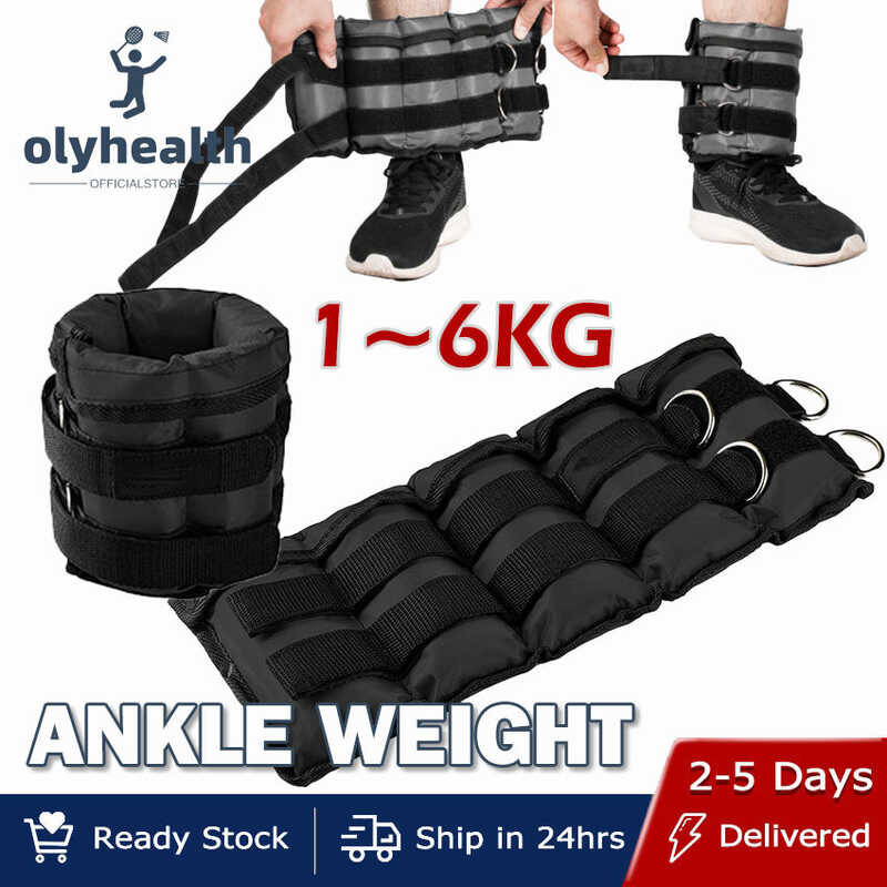 (Pair) Set Leg Ankle Weights 1~6Kg Wrist Iron For Adjustable Strength ...