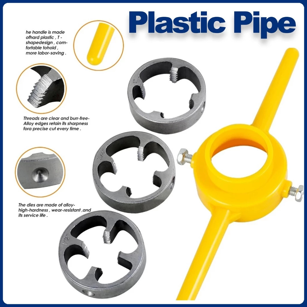 6Pcs/Set Pipe M10 Threading Tool Thread Maker PVC 1/2 3/4 1 Inch Pipe ...