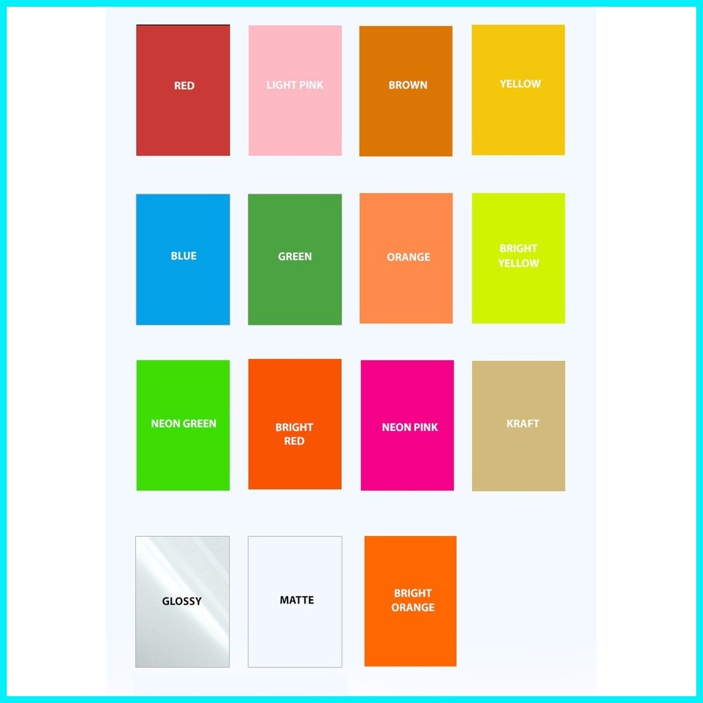 A4 Printable Sticker Paper Matte/Glossy Colored Sticker Paper Kraft ...