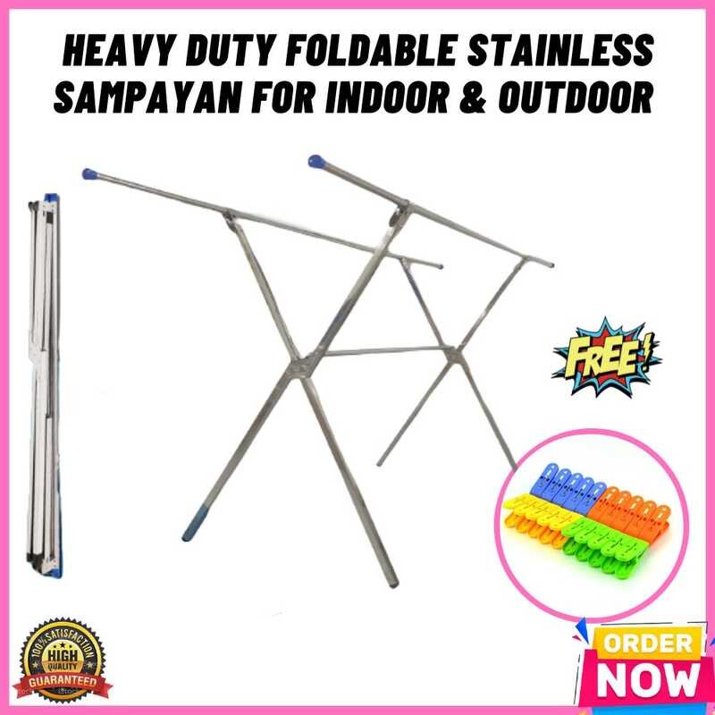 Adjustable Sampayan HEAVY DUTY UP TO 2.4 METERS WITH FREE HOOKS AND ...