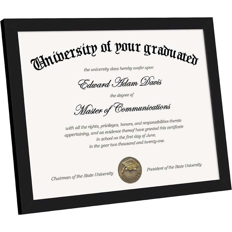 PVC BLACK CERTIFICATE FRAME SIZE Photo Frame /Students Graduate Picture ...