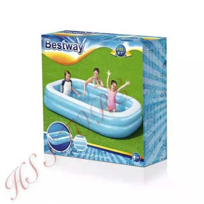 13C Best Way 54006 Inflatable Swimming Pool 2.62M X 1.75M 51Cm | Shopee ...