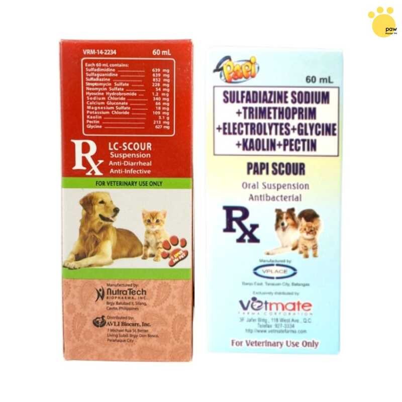 Diarhea COD Anti Bacterial For Dogs And Cats LC Or PAPI SCOUR 60Ml ...
