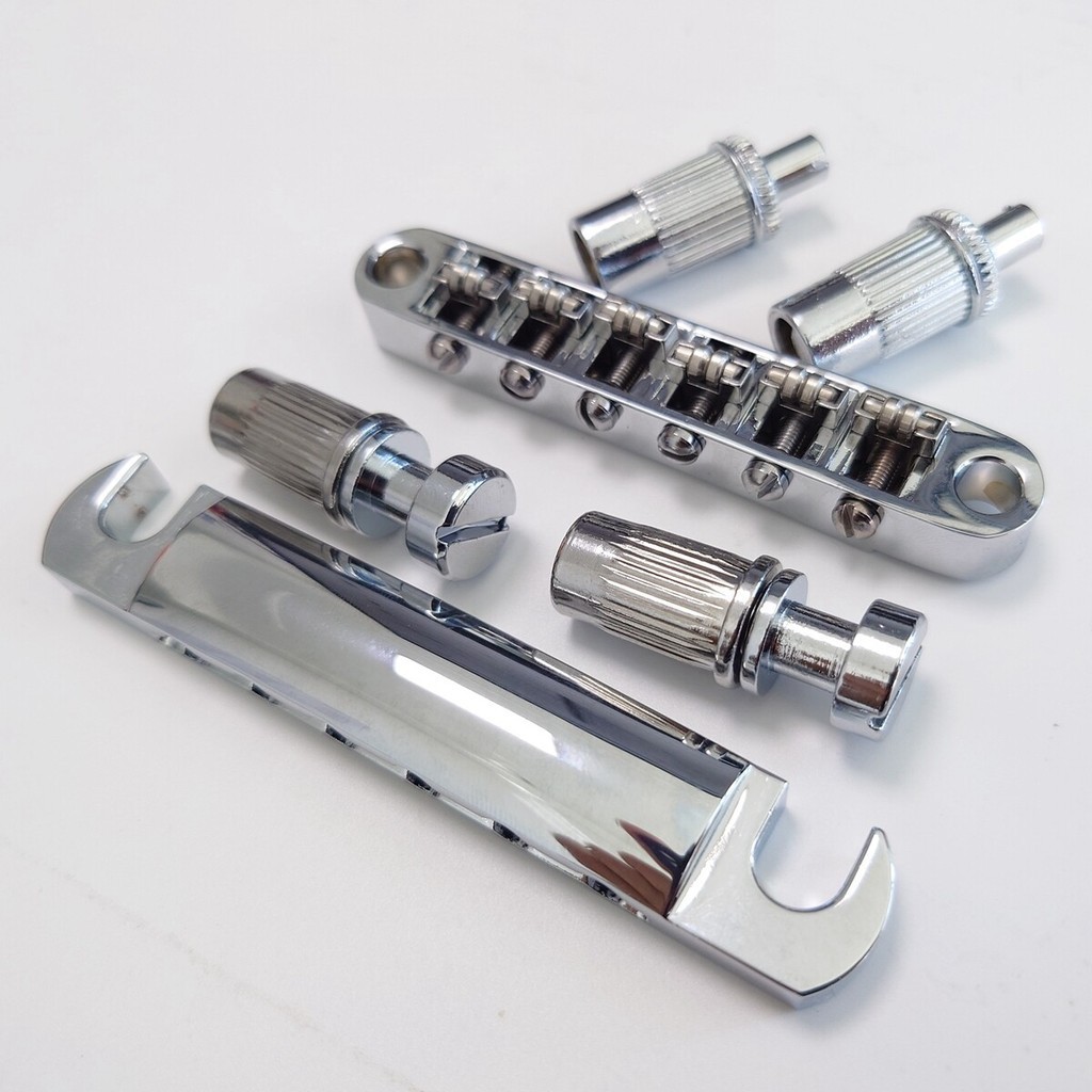 1 Set Tune-O-Matic Roller Saddle Guitar Bridge Post Hole 6.3MM and ...