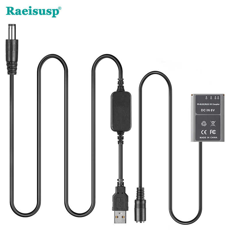 Ps-Bls5 Dummy Battery Bls-5 DC Coupler USB Cable For Olympus PEN E-Pl7 ...