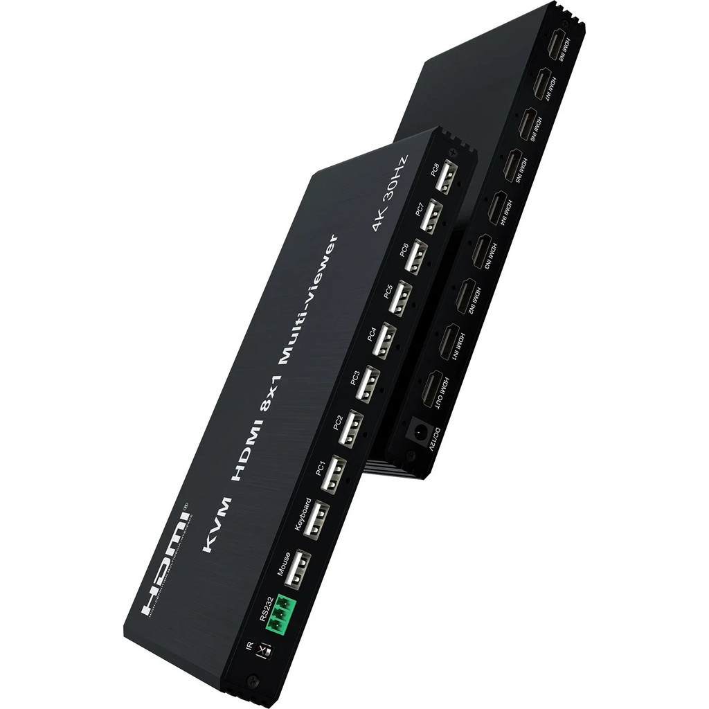 4K 8x1 KVM HDMI Multi-viewer Seamless Switch 2 4 6 8 Channel Screen ...