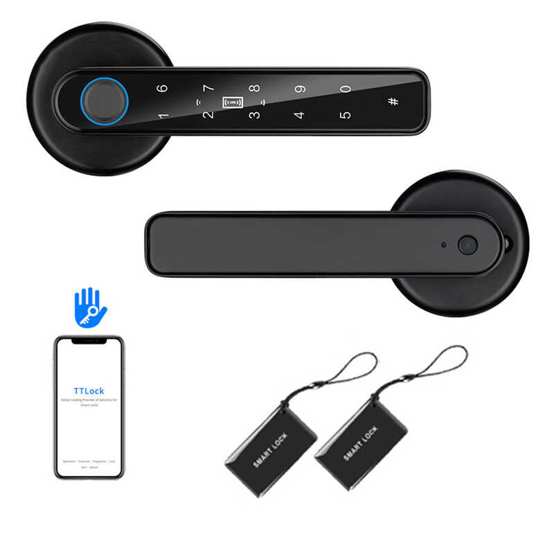 Biometric Digital Smart Electronic Door Lock TTLOCK APP Control Type-C ...