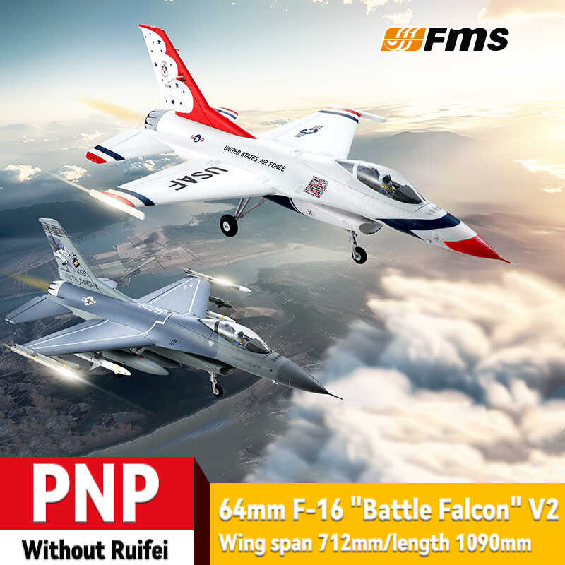 F-16 FMS 64Mm "Battle Falcon" V2 PNP Walang Simulasyon RC Modelo ...