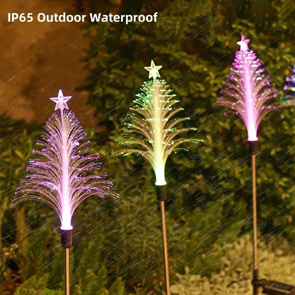 LED Solar Lights Outdoor Waterproof Fiber Optic Light Garden Courtyard ...