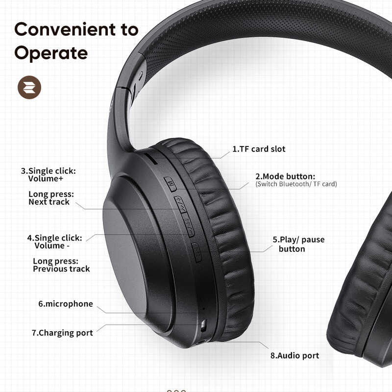 Space Rock O2 Wireless Headphone Bluetooth Foldable Headset gamit ang ...