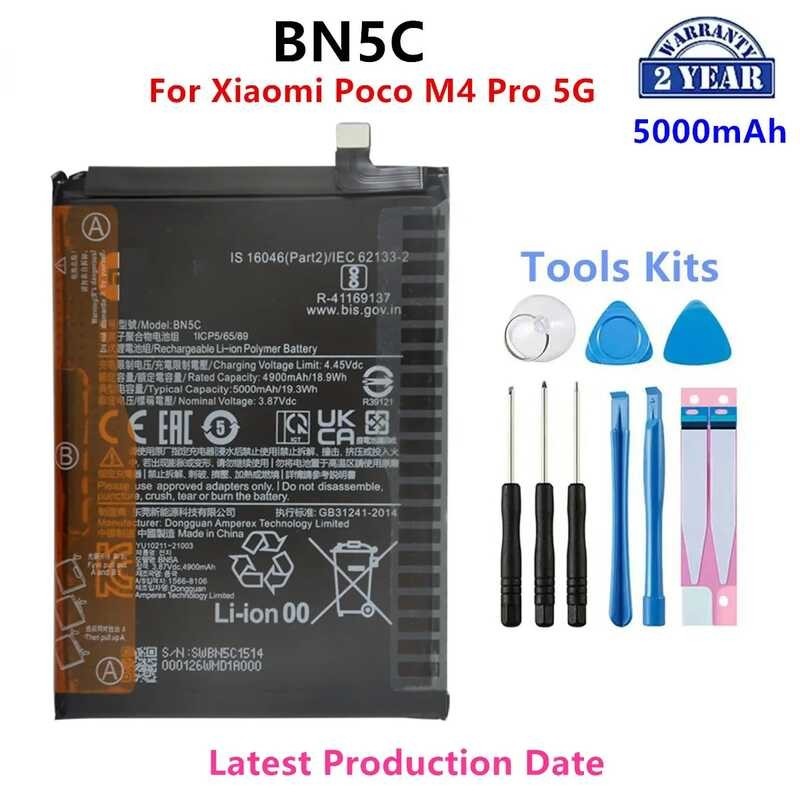 100% Orginal BN5C 5000mAh Battery For Xiaomi Poco M4 Pro 5G M4pro ...
