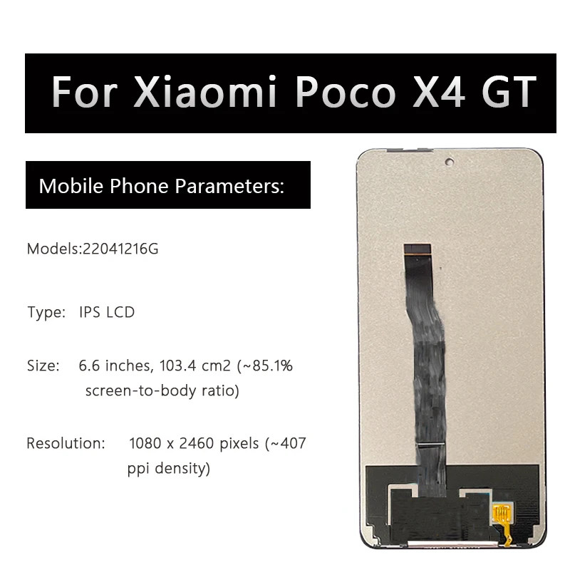 6.6'' OEM LCD For Xiaomi Poco X4 GT 22041216G IPS Display Touch Panel ...