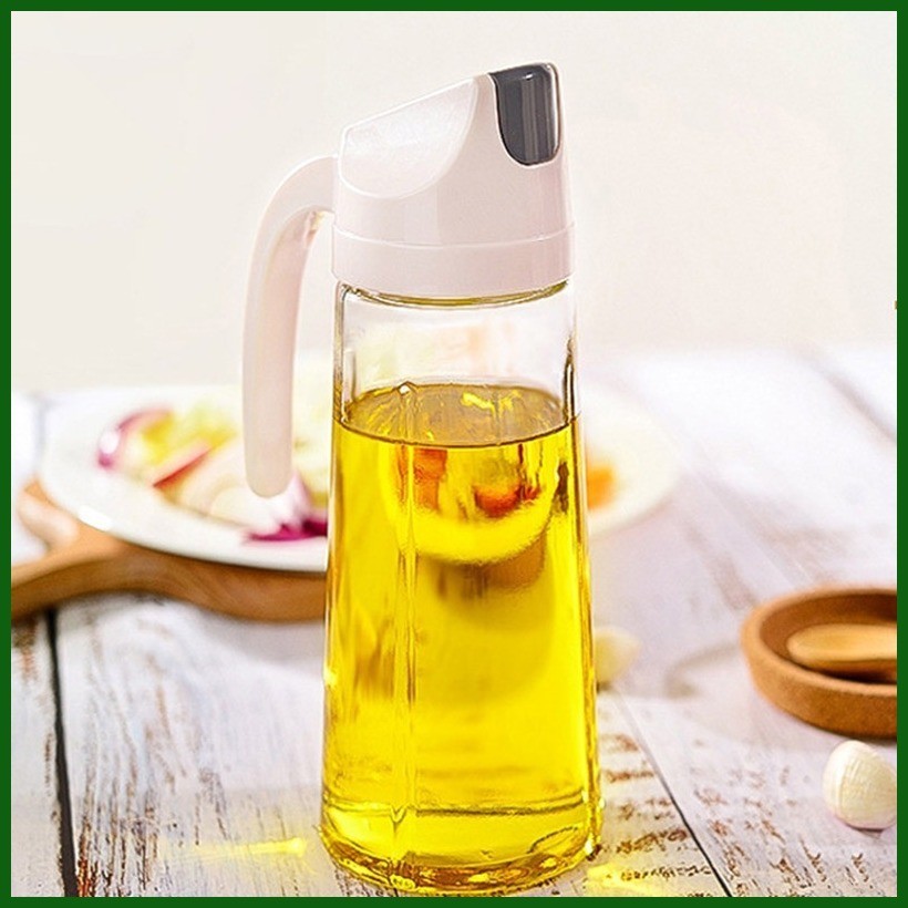 630ml Kitchen Cooking Oil Pot Set Automatic Opening and Closing Glass ...