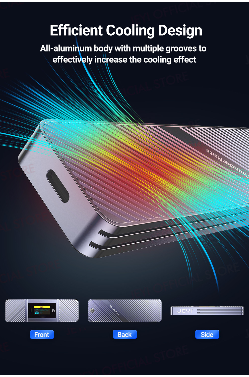 JEYI Visual Smart M.2 NVMe NGFF SSD Cartridge with 5-second write ...