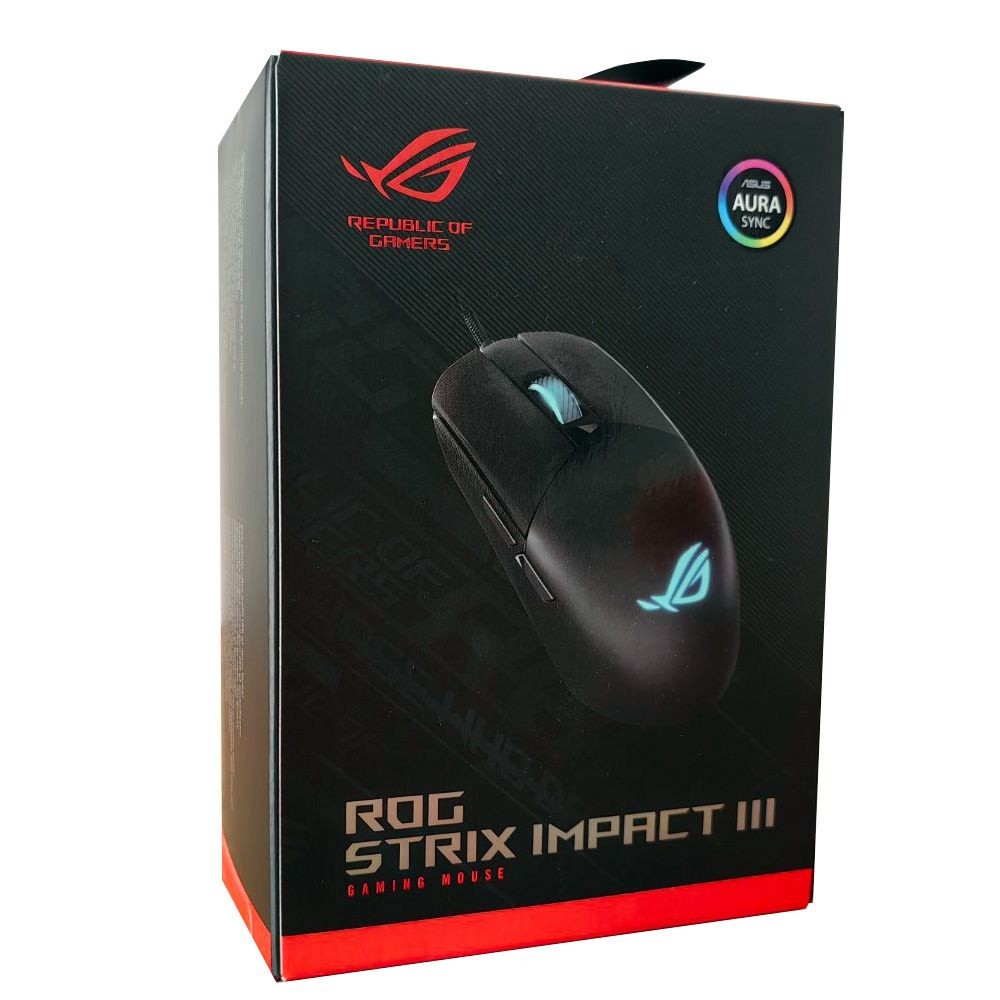 Asus P518 ROG Strix Impact III Wired Gaming Mouse ( Black ) - 12000 DPI ...