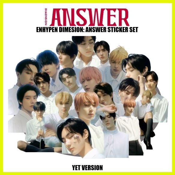 ENHYPEN DIMENSION: ANSWER STICKER PACK (NO, YET VERSION) | Shopee Philippines