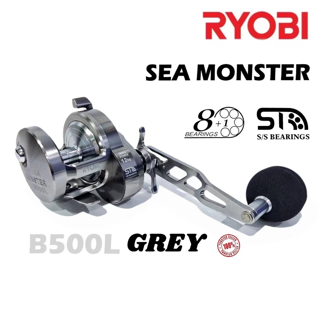 RYOBI SEA MONSTER B500L JIGGING FISHING REEL | Shopee Philippines