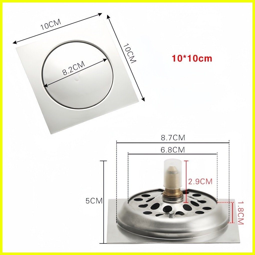 ஐ 4x4 Pop Up Strainer Bouncing Floor Drain Square Drain Strainer ...