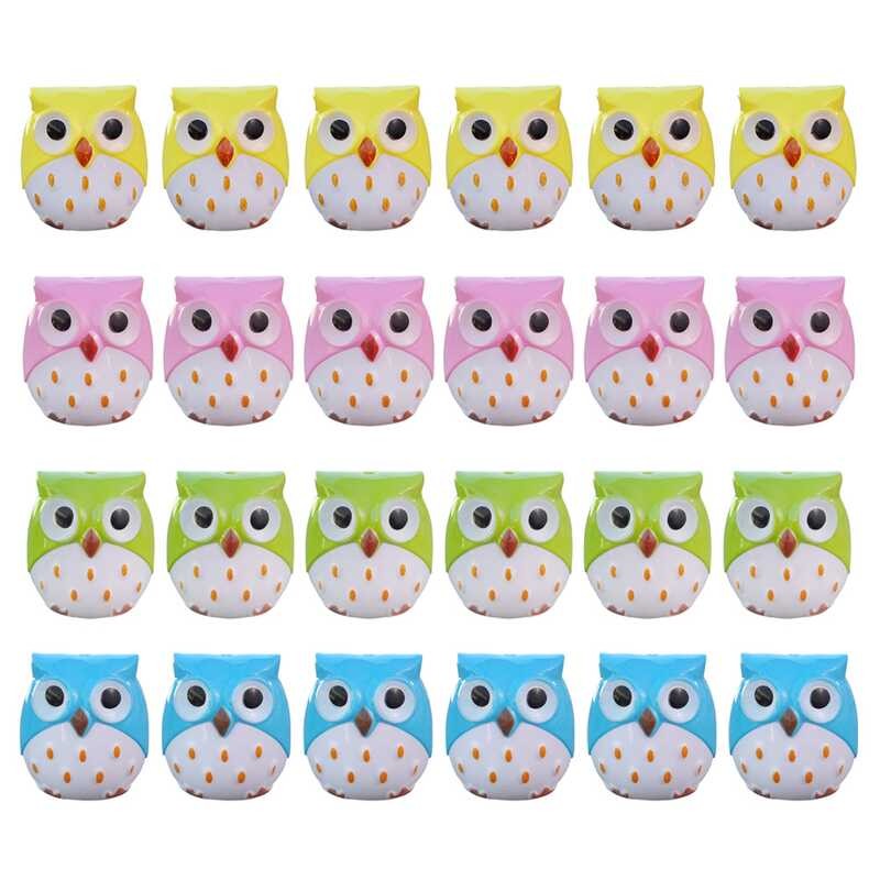24 PCS Cute Sener Pencil Take Out Tips School Supplies Cartoon Mini ...