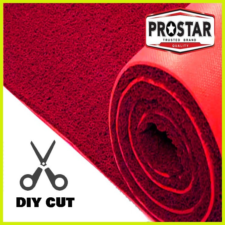 Prostar 4ft x 1ft Rubber Car Matting / Spaghetti / Coil Matting (RED ...
