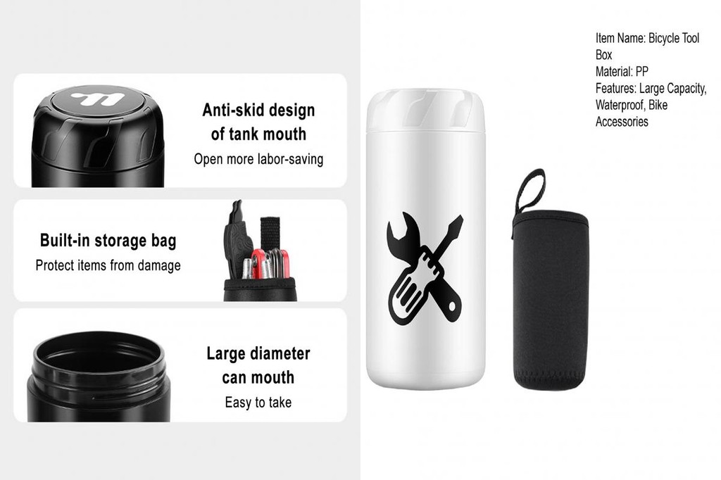 [Rm] Bicycle Tool Container Portable Waterproof Bicycle Tool Box with ...