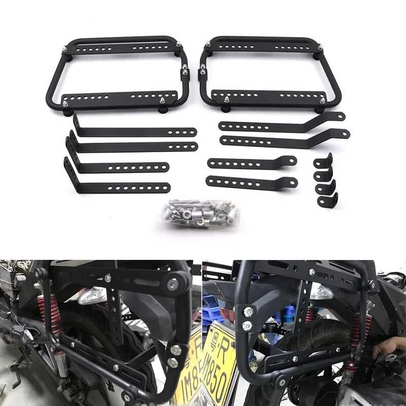 Universal 7Wrm Motorcycle Side Box Bracket Lage Rack Pannier Trunk ...