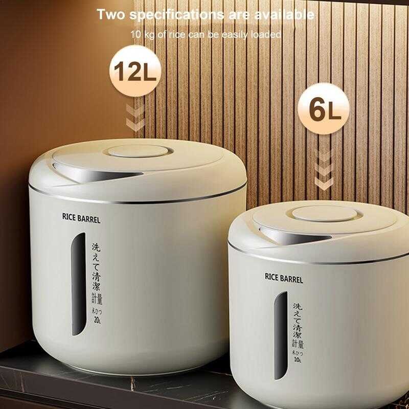 Grain 6 Sealed Bucket Kitchen Container 10/20Kg Storage Kitchen Storage ...