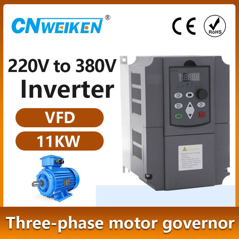 VFD 1.5kw 2.2KW 3kw 4kw 5.5kw 7.5kw 11kw inverter Boost AC Frequency ...
