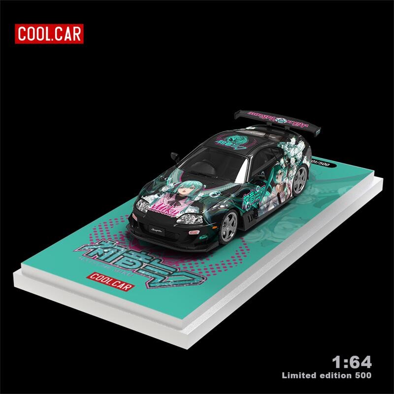 Cool Car 1:64 Supra A80Z Black Blue Limited500 Hatsune Miku Diecast ...