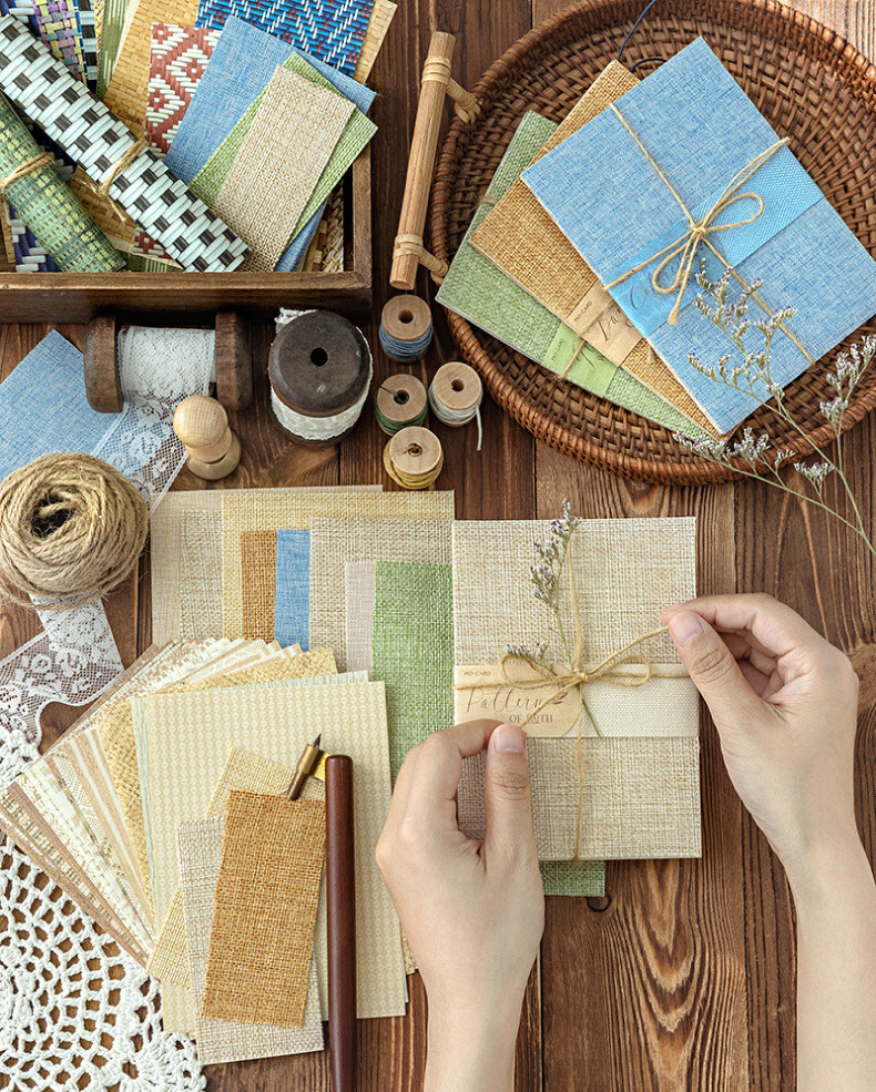24 sheets Vintage Scrapbook Paper Pack Colorful Decorative Paper ...
