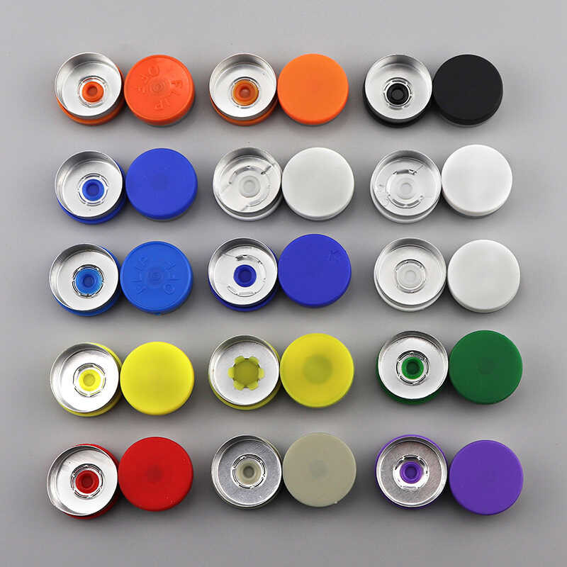 20 Teeth Various Types of Vial Matching Aluminum Plastic Caps Snap ...
