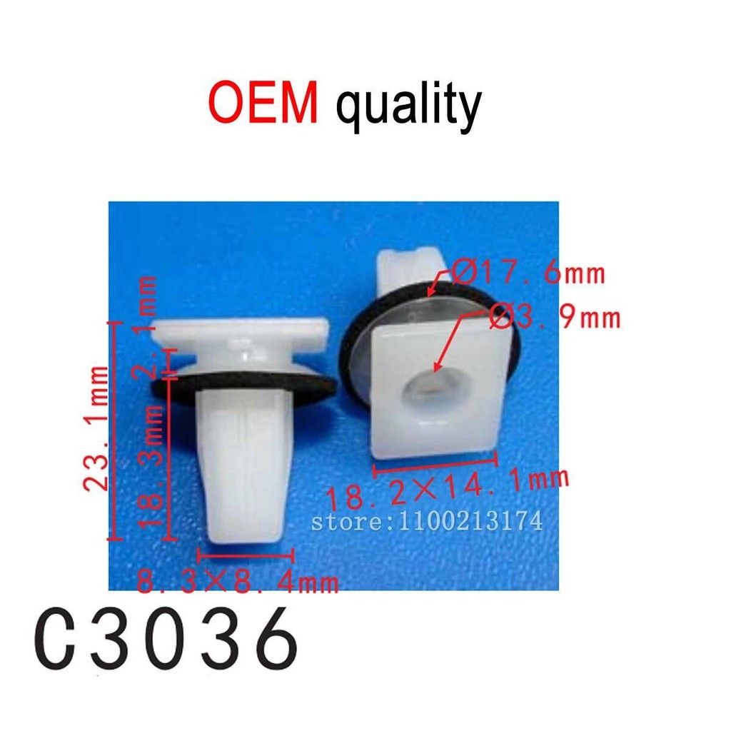 OEM 100x auto clip rear bumper side fender grommet for hyundai 86625 ...