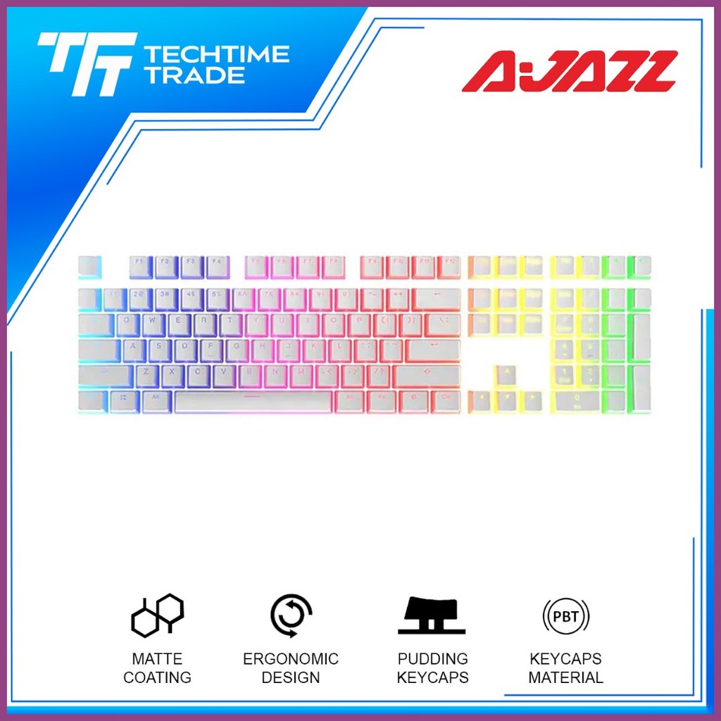 ∆ Ajazz PBT Pudding Keycaps 108 Keys Mechanical Keyboard Keycap Set ...