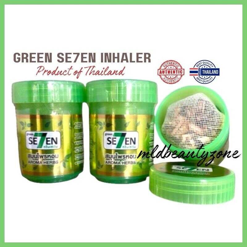 Authentic THAI Green Seven Aroma Herbs Inhaler (Thai With Herbal ...