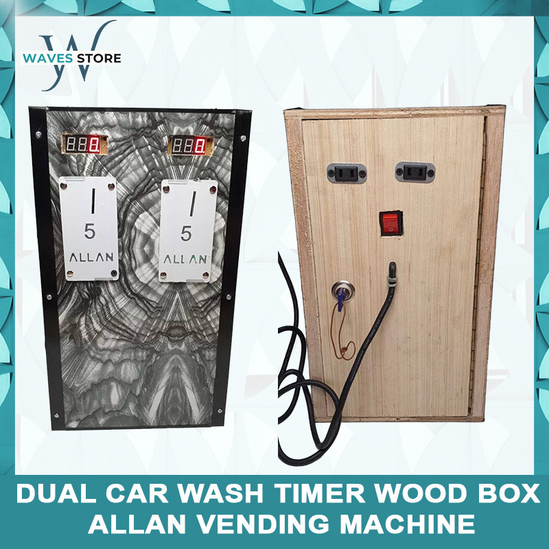 Dual car wash timer wood box Allan Vending Machine, ADJUSTABLE TIME old ...
