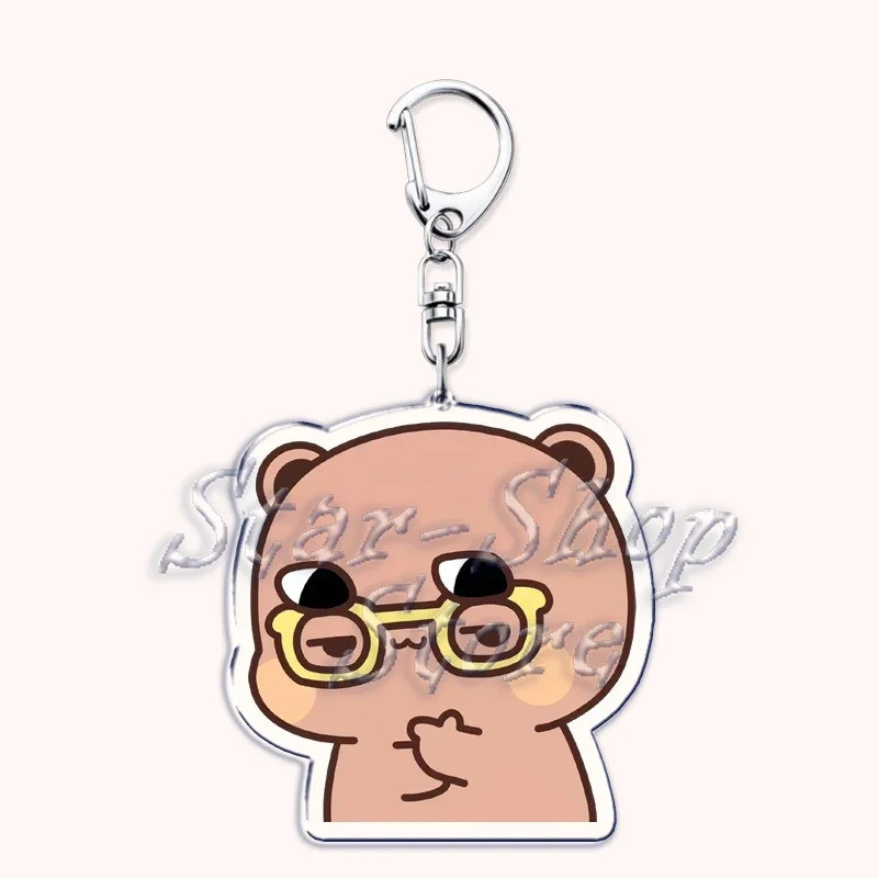Lovely Bubu Dudu Property Keychains Couple Bear Panda Keyrings for ...