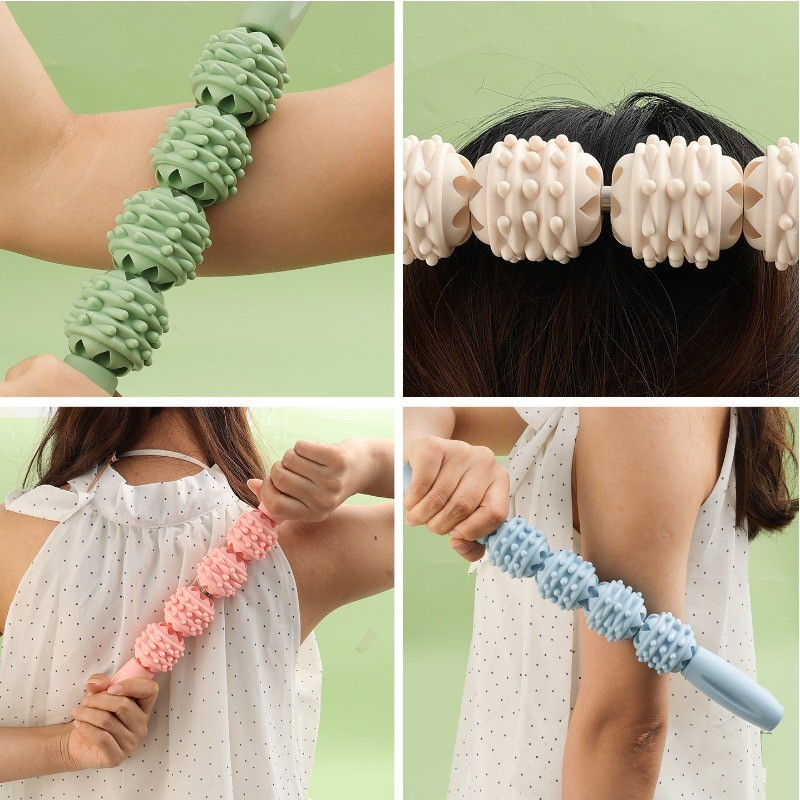 4 Ball Roller Muscles Massage Stick - Calves Scraping Stick - Body ...