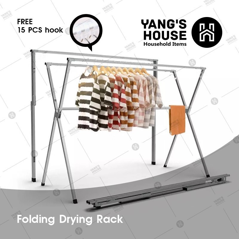 Foldable Sampayan Stainless Steel Clothes Rack Laundry Drying Rack ...