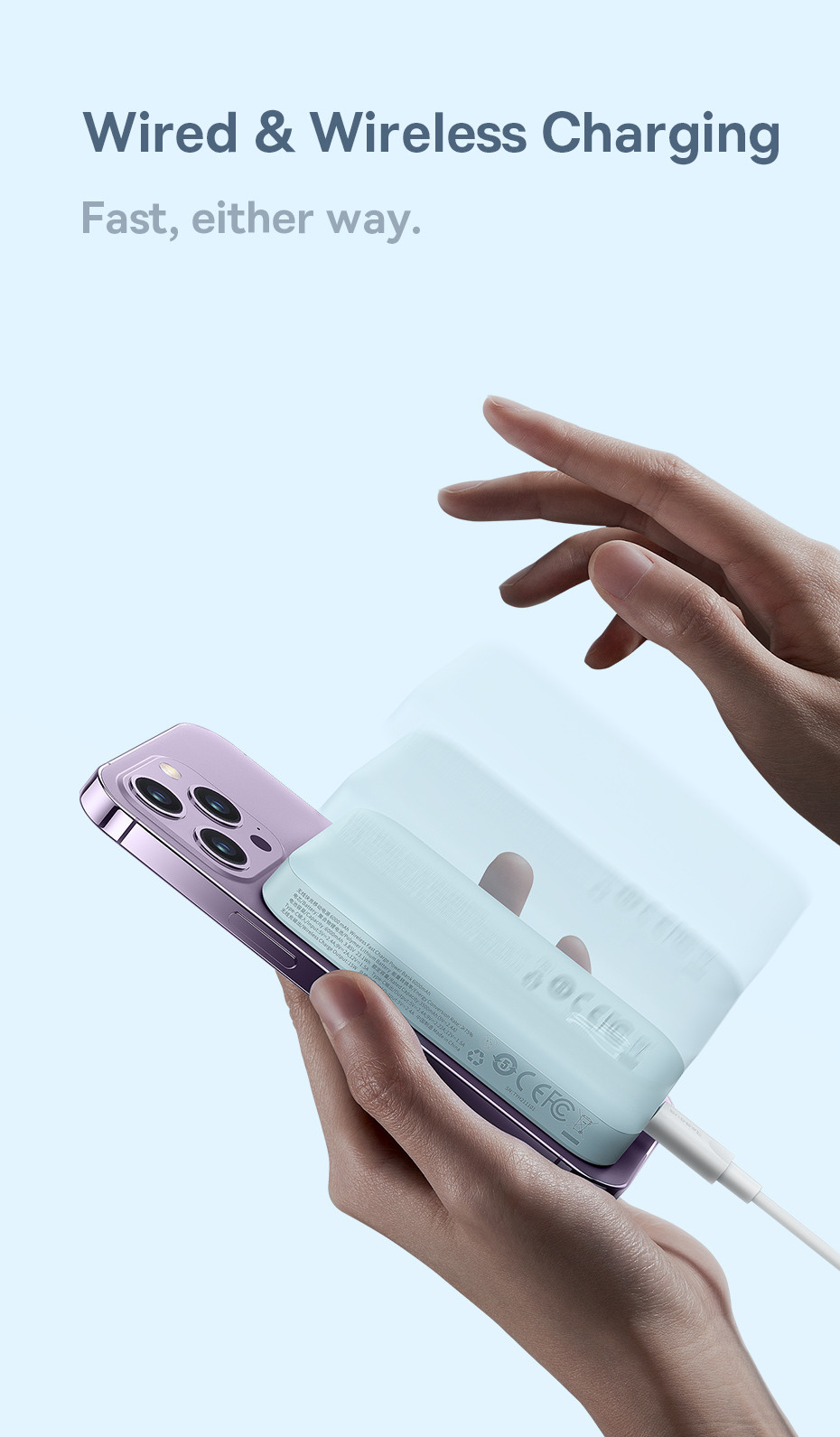 Baseus 10000mAh Power Bank Mini Magnetic Wireless Fast Charge With Auto ...