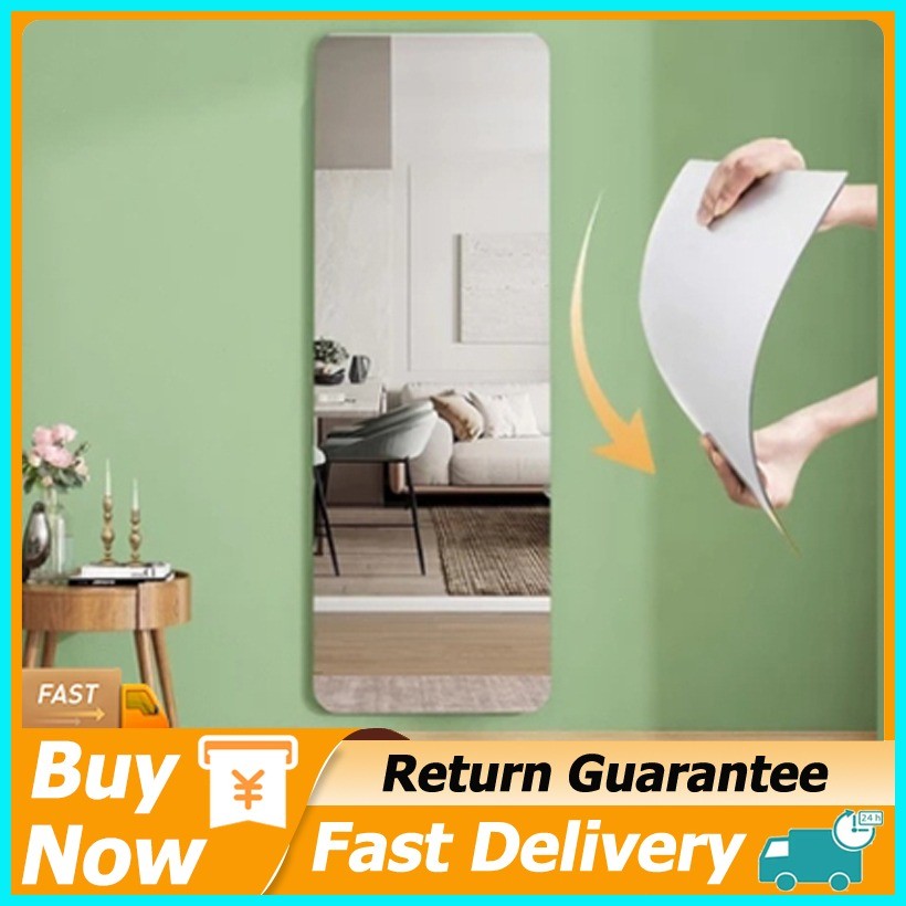 HD Body Mirror Acrylic Mirror Full Body Mirror Paste Wall Mirror Hang ...