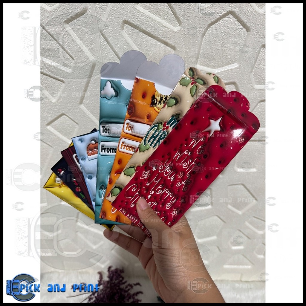 Personalized 3D Design 3D Effect Christmas Ampao Angpao (10pcs per pack ...