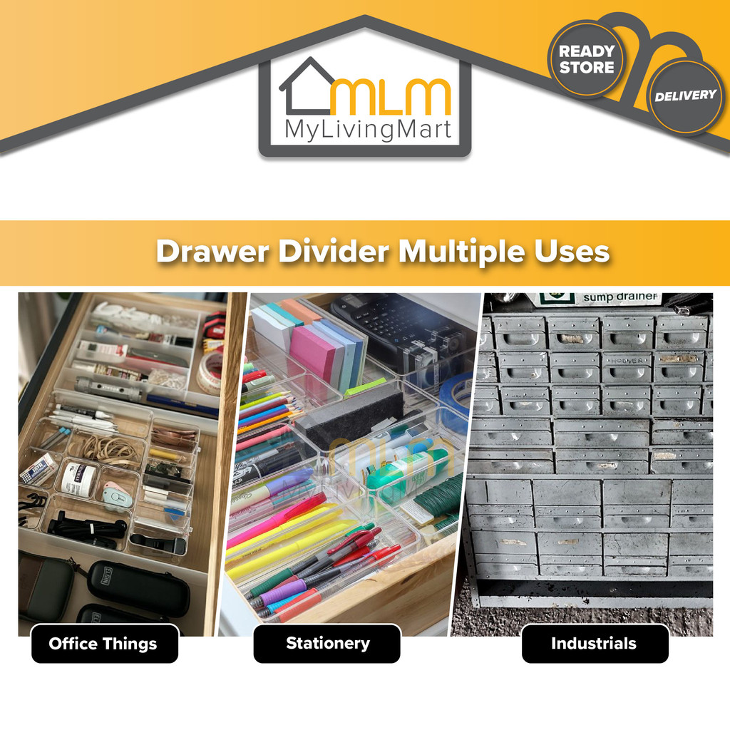 Divider Pieces Partition Multi-Uses Cabinet Spare Part Drawer Storage ...