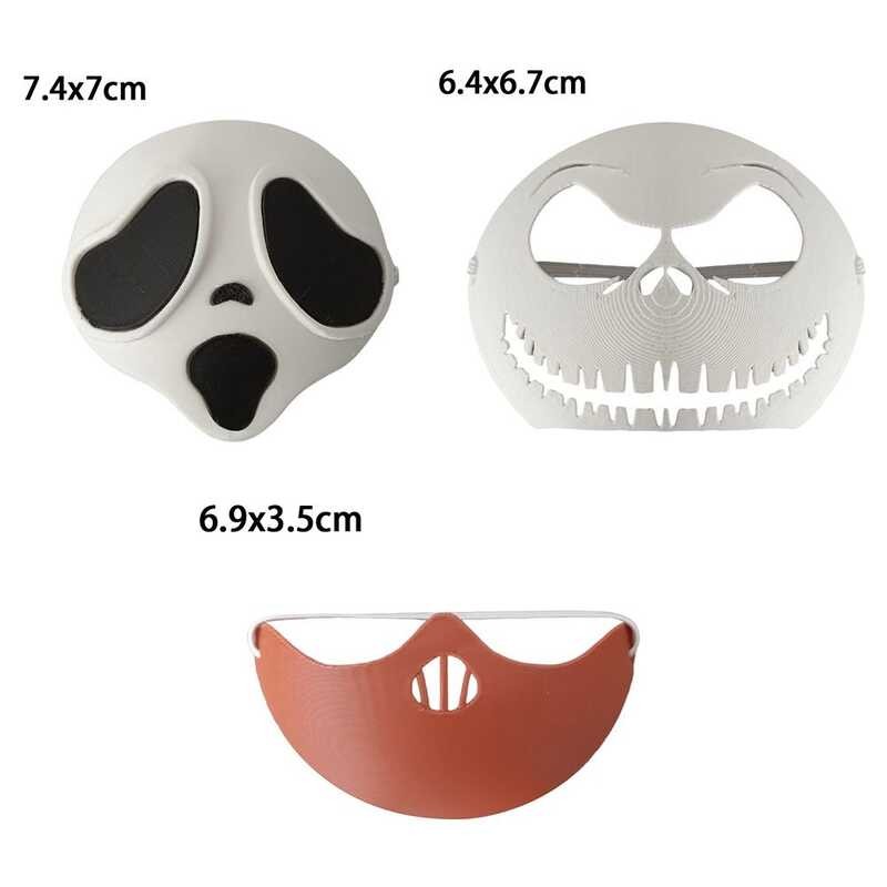 White EPNER Ghost Labubu Doll Plastic 3D Printed Puppet DIY Decor ...