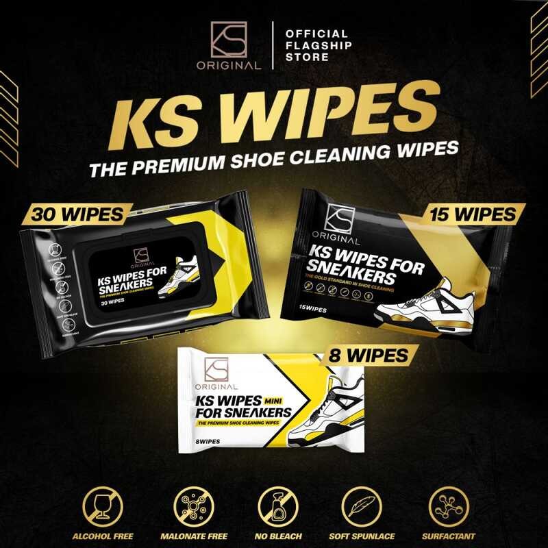 KS For Sneakers White Shoes Cleaning Care Footwear Shoe Wipes Gentle ...
