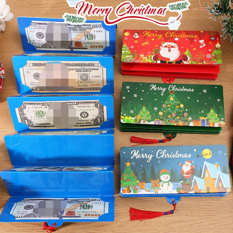 5Pcs 10 Slot Christmas Red Envelope - Xmas Party Surprise Gift ...