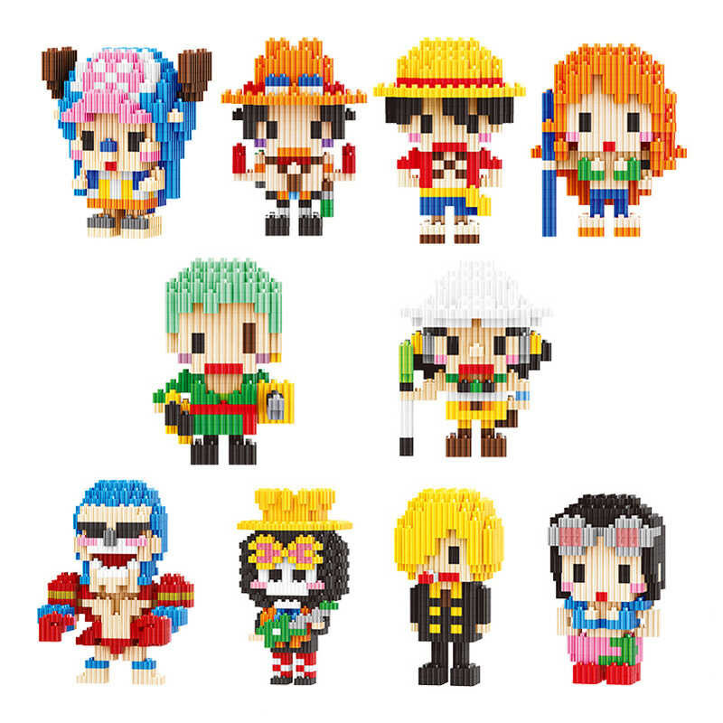 B33 One Piece Connection Building Blocks Luffy Chopper Nami Sanji Zoro ...